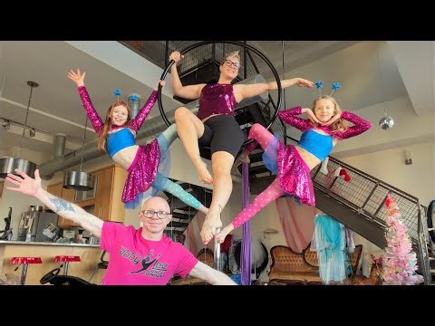 Happy holidays from your favorite circus family!!! Aerial tricks