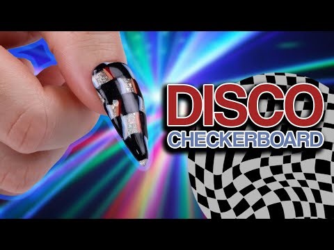 Funky Disco Checkerboard | Nail Art Tutorial 🪩🕺