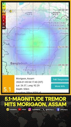 5.1-Magnitude Earthquake Strikes Assam’s Morigaon, No Casualties Reported: NCS | WION