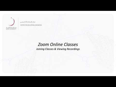 Joining Zoom Classes & Viewing Recordings | Students