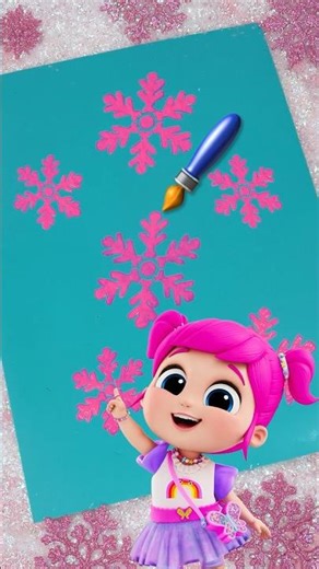 It's SNOW Joke! 🤣 Create DIY Pretty Pink Princess Paper Snowflake Decorations #kids #shorts
