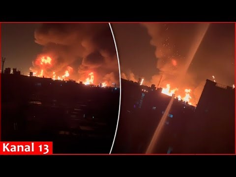 "Look how it burns" - drone strike engulfed another Russian chemical plant in flames
