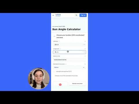 Sun angle calculator