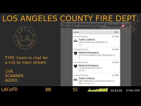 13-Mar-2026 LA County Fire - *Live* LACoFD Scanner - LA Captain - - S9