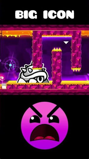 BIG ICON breaks Geometry Dash levels #geometrydash #gd