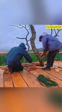 Extreme Rain Camping Treehouse Built by Two Cousins From Abroad #bushcraft #survivalskills #survival