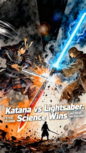 Katana vs Lightsaber — Science Wins ⚔️🔥