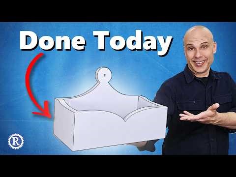 Make this wall box in ONE DAY. Beginner hand tool woodworking.