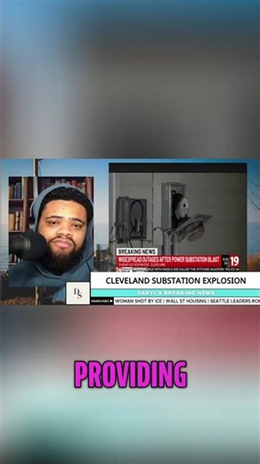 Cleveland Substation EXPLOSION: Power Out, Fiery Light Show! #shorts