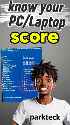 👉know your pc/laptop performance score 💪|#shortvideo #parktech