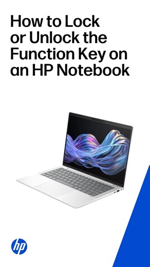 How to Lock or Unlock the Fn (Function) Key on an HP Notebook #short