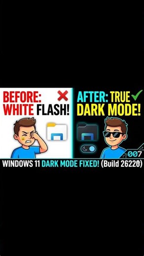 Windows 11 Dark Mode FINALLY Fixed! (No More White Flash) 🌑 #Shorts