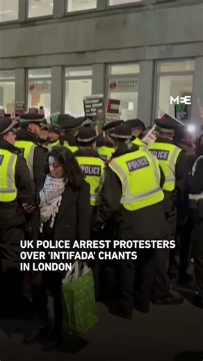 UK police make arrests for alleged 'intifada' protest chants