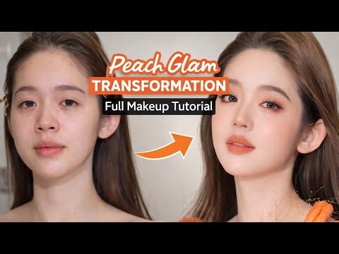 Peach Glam Transformation – Full Makeup Tutorial