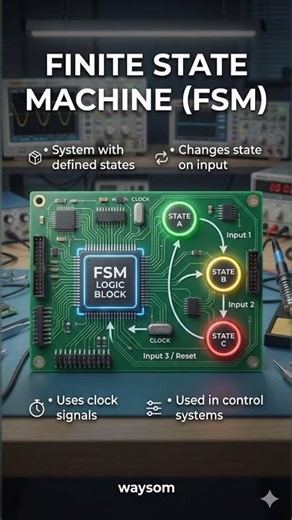 How Do Machines Follow Steps? 🔁🤖 #FSM #education #learn #digitallogicdesign #facts
