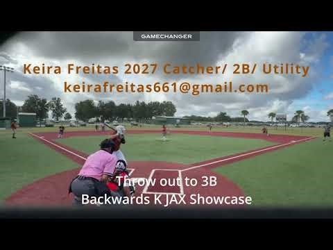 Keira Freitas '27 Catcher Throw Down to 3B