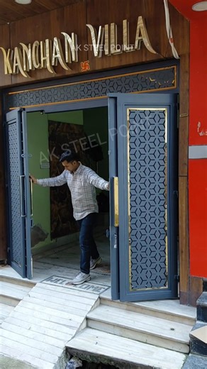 Ashif Khan on Instagram: "Sliding folding gate installation || Four piece folding gate. #aksteelpoint #slidingandfoldinggate #fourpiecegate"