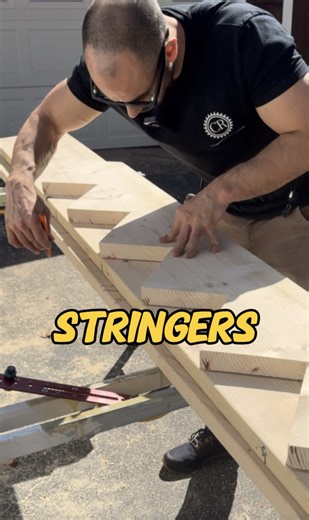 Building a set of stair stringers. #remodel #construction #contractor #diy #carpenter