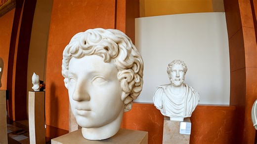 Inside the Louvre sculpture galleries