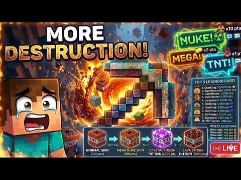 Falling Pickaxe Challenge | Chat Controlled TNT | FALLING TNT LIVE