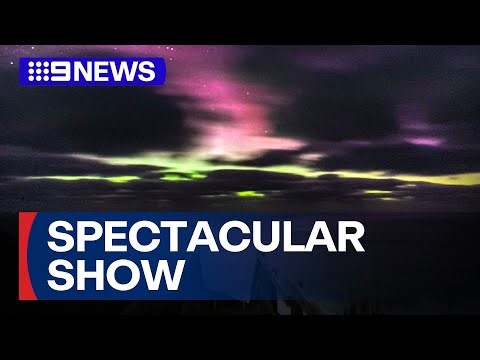 Magnificant Aurora Australis moment across WA | 9 News Australia