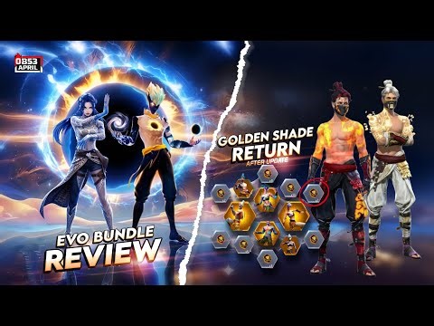GOLDEN SHADE BUNDLE RETURN + NEW EVO BUNDLE REVIEW, FREE FIRE NEW EVENT, FF NEW EVENT, NEW EVENT FF
