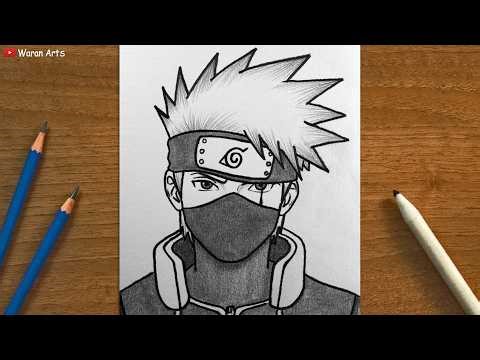 Easy Anime Drawing || How to Draw Kakashi Hatake || Naruto Anime Art Easy Drawing Tutorial