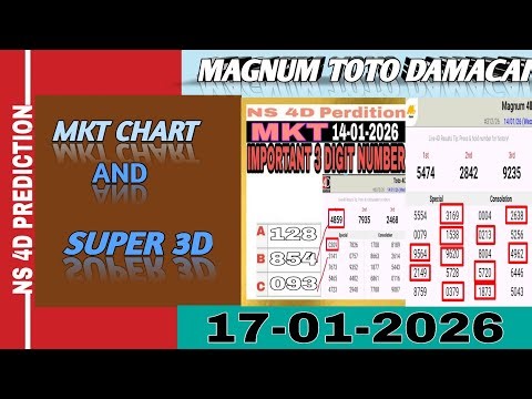 17-01-2026 MKT New Chart with Super 3D For Magnum ToTo Damacai 4D By Ns 4D Prediction