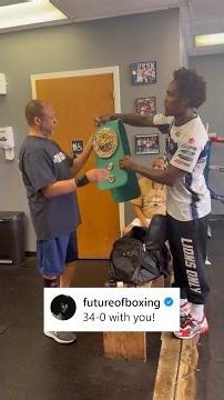 Jermall Charlo Honors Coach Ronnie Shields with WBC Title Belts