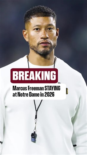 Marcus Freeman announced he’s STAYING with Notre Dame for the 2026 season ☘️ #cfb #collegefootball #footballtiktok