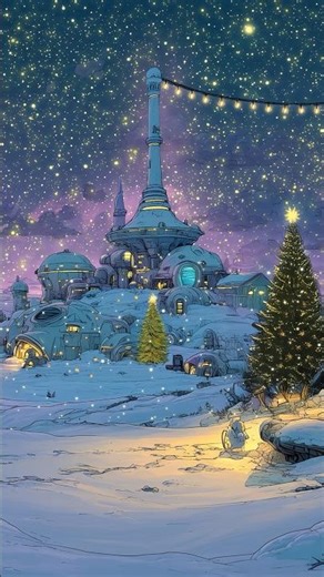 Starlit Christmas on Tatooine | Star Wars Inspired Galactic Ambience & Cosmic Holiday Music