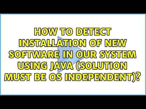 How to detect installation of new software in our system using java (solution must be OS...