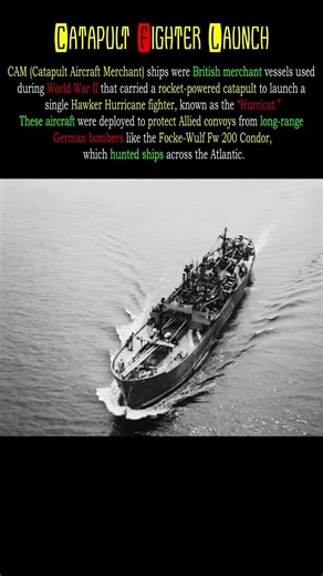 Catapult Fighter Launch in WWII #ww2 #military #historyshorts