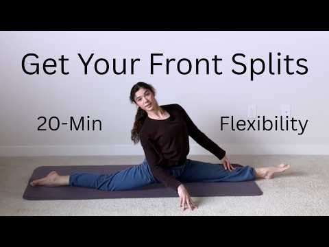 20-Min Front Splits Flexibility Routine | Stretch & Improve Scissor Splits at Home