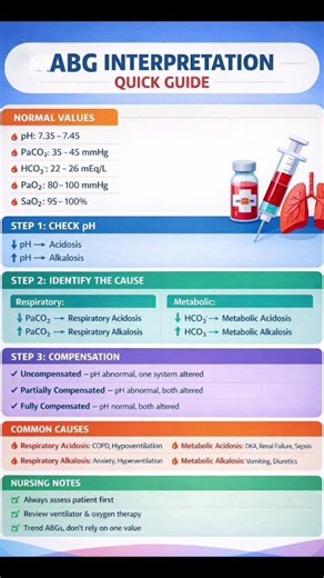 ABG Interpretation Made Easy | Normal Values, Acidosis & Alkalosis | Nursing Exam Guide
