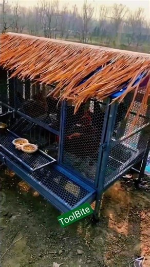 Modern Poultry Cage With Roof Cover — Smart Farming Idea