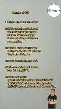 Meaning of GST | Basics of Goods and Services Tax Explained 📘💼
