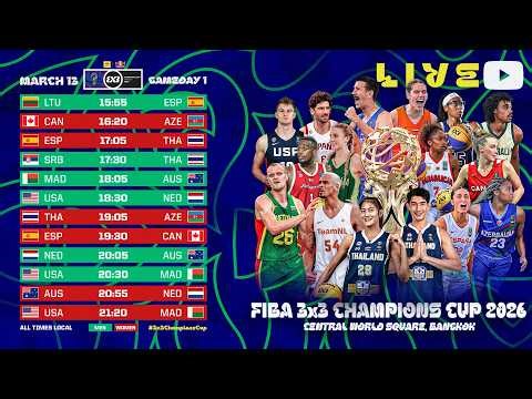RE-LIVE 🔴 FIBA 3x3 Sponsor | Red Bull Champions Cup 2026 | Day 1 - Session 1