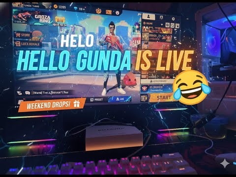 AAO SATH MAI KHELTE HAI FREE FIRE🤣🤣 @HelloGunda