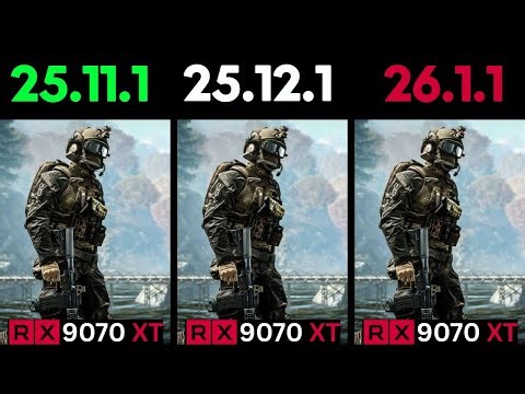AMD Drivers Update 26.1.1 vs 25.12.1 VS 25.11.1 AMD Adrenalin Edition 26.1.1 New update 9070 XT