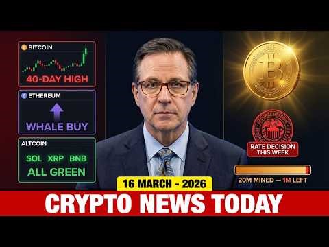 Crypto News Today: Bitcoin Hits 40-Day High, Ethereum Whale Buy and Altcoins Go Green