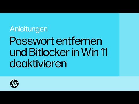 So entfernen Sie Ihr Passwort und schalten BitLocker auf einem Windows 11 Computer aus | HP Support