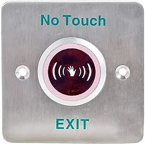 UHPPOTE No Touch Infrared Sensor Exit Button Door Release Buttons Switch NO/NC/COM