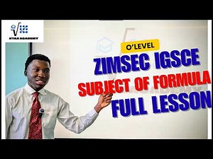 Subject of the Formula ZIMSEC/IGSCE O' Level-Maths