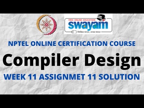 Compiler Design | NPTEL | Week 11 Assignment 11 Solution |Jan 20222