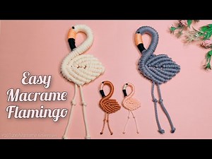 DIY Macrame flamingo keychain tutorial | Valentine's day gift