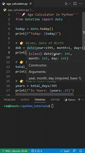 Age Calculator In Python