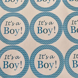 Its a Boy Round Stickers, Boy Baby Shower Sticker Decor, Boy Gender Reveal Decal, Its A Boy Birth Announcement Stickers, It's a Boy Round - Etsy