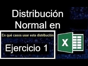 Distribución normal con excel, problema y aplicación utilizando excel