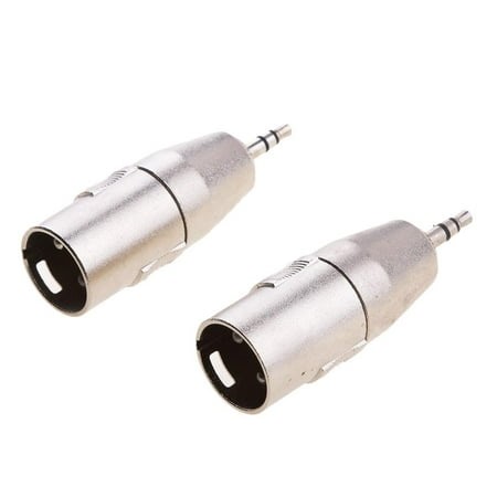 Milaget 2 Pieces 3.5mm (TRS) Male Microphone Adapter to 3-pin XLR Male Connector for - Walmart.ca